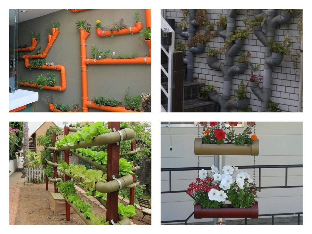 Fancy PVC Pipes Flower Pots